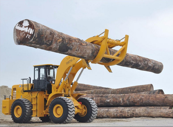 10 ton 12ton load capacity log loader 12ton wheel loader with log grapple